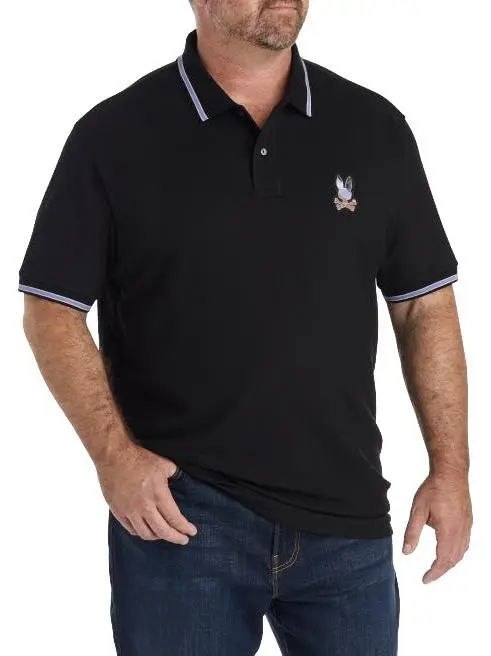 Psycho Bunny Big & Tall Dante Polo Shirt - Black