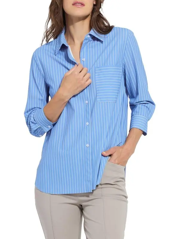 Lyssé Schiffer Stripe Button-up Shirt - Fresh Chic Stripe