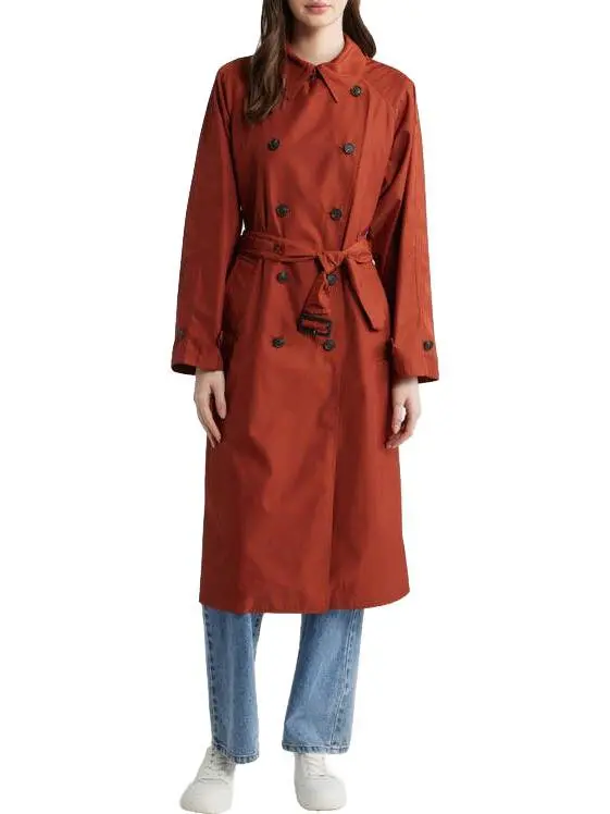 SAVE THE DUCK Gala Water Resistant Trench Coat - Sienna Red