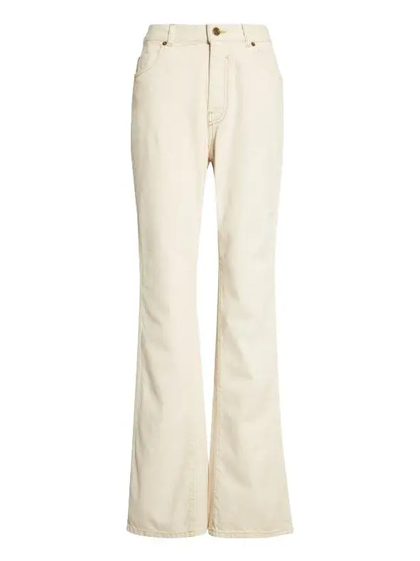 Balmain High Waist Tailored Jeans - Beige