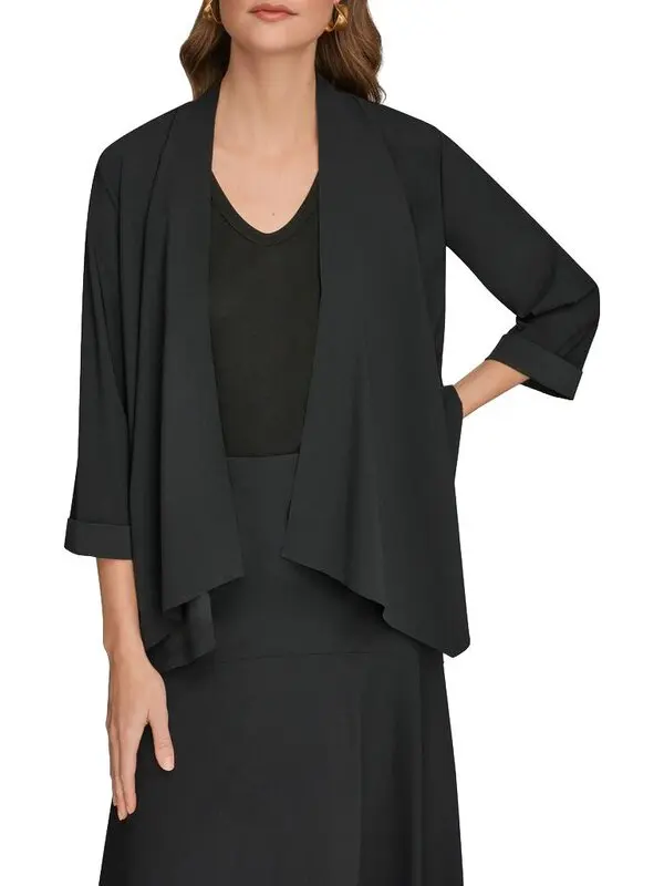 Donna Karan New York Open Front Jacket - Black
