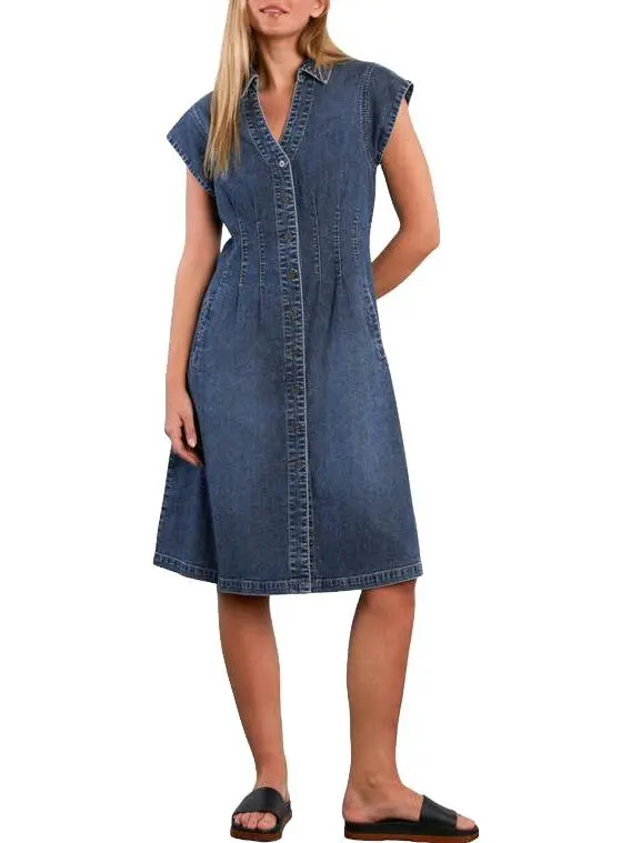 WASH LAB DENIM Perfect Pleats Denim Dress - Petal Denim