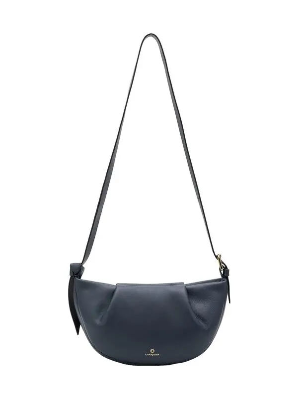 LA PORTEGNA Claudia Adjustable Strap Shoulder Bag - Navy
