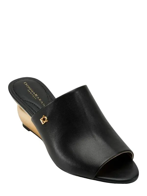 Donna Karan New York Donna Wedge Slide Sandal - Black