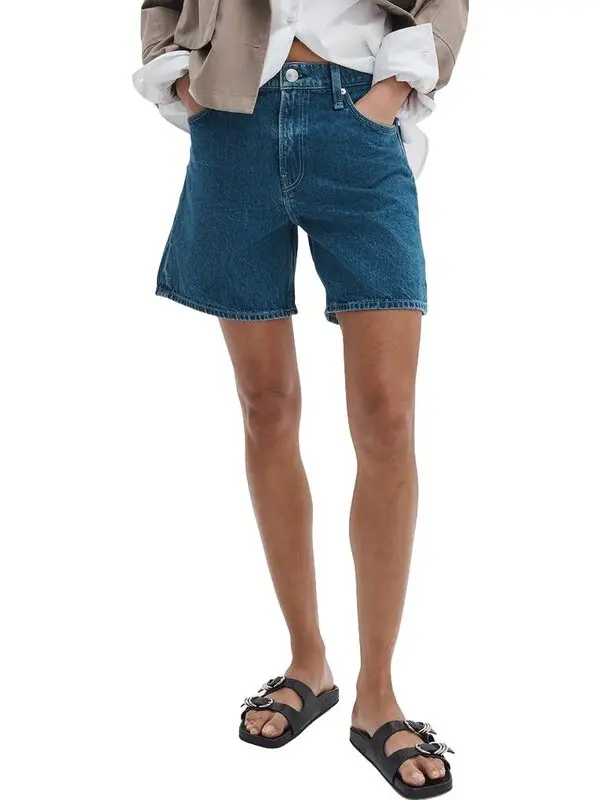 Rag & Bone Kaia High-waisted Denim Shorts - Cornflower