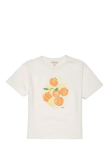 THE SUNDAY COLLECTIVE Organic Weekend Tee - White Mixed Fruit