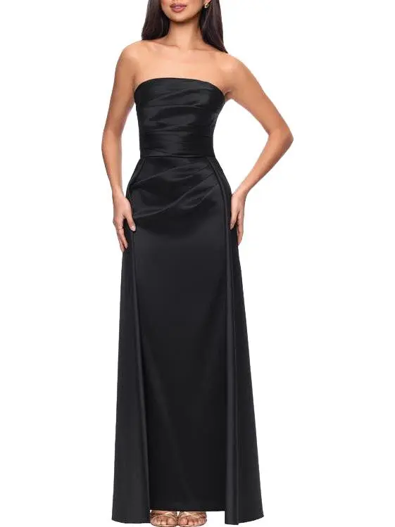 XSCAPE EVENINGS Mikado Strapless Gown - Black