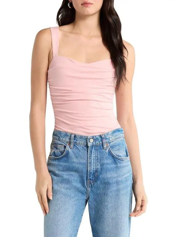 REFORMATION Trish Ruched Tank - Lotus