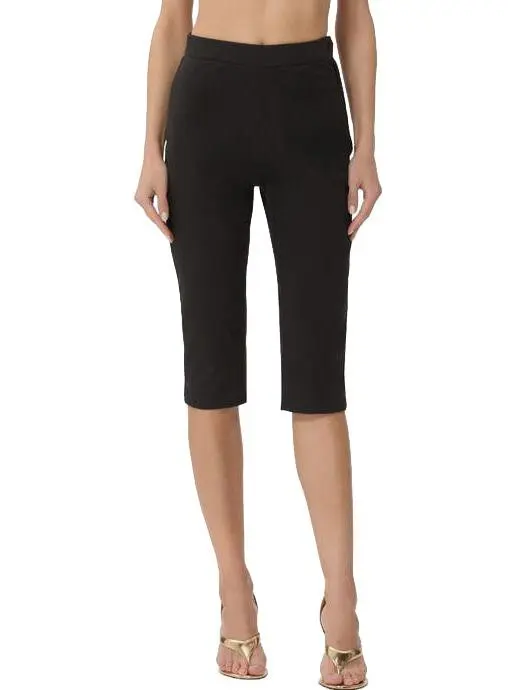 AFRM Calla Faux Leather Capri Pants - Noir