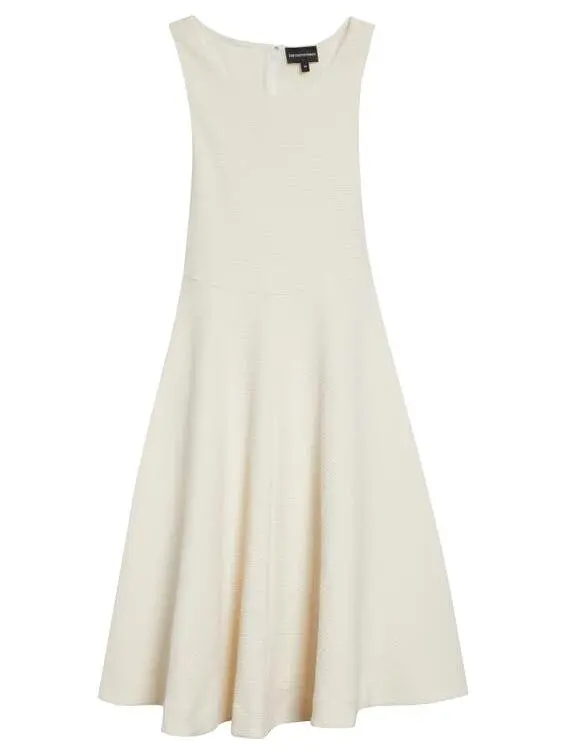 Giorgio Armani Jersey A-line Dress - Solid White