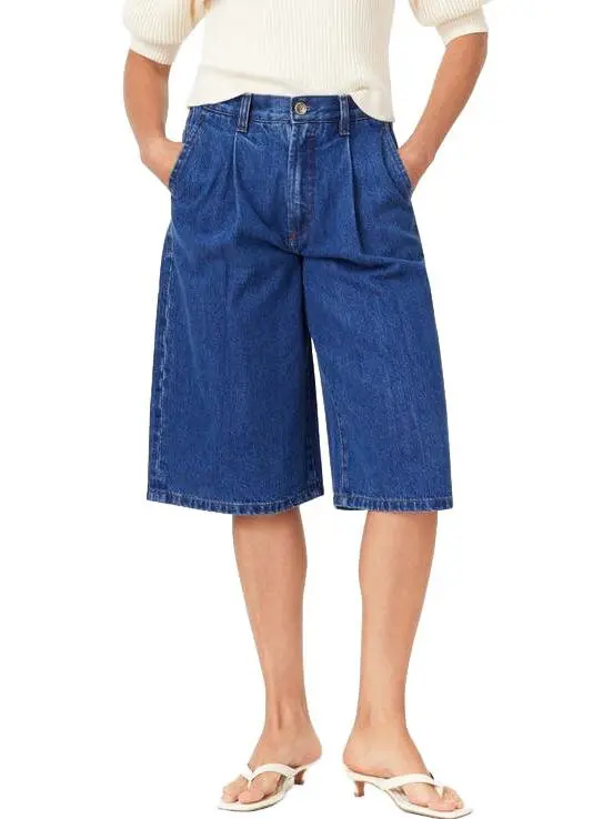 Habitual Campbell Pleated Bermuda Denim Shorts - Cornflower Blue