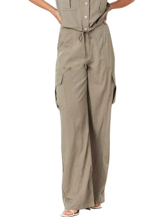 Habitual Wide-leg Cargo Pants - Vetiver
