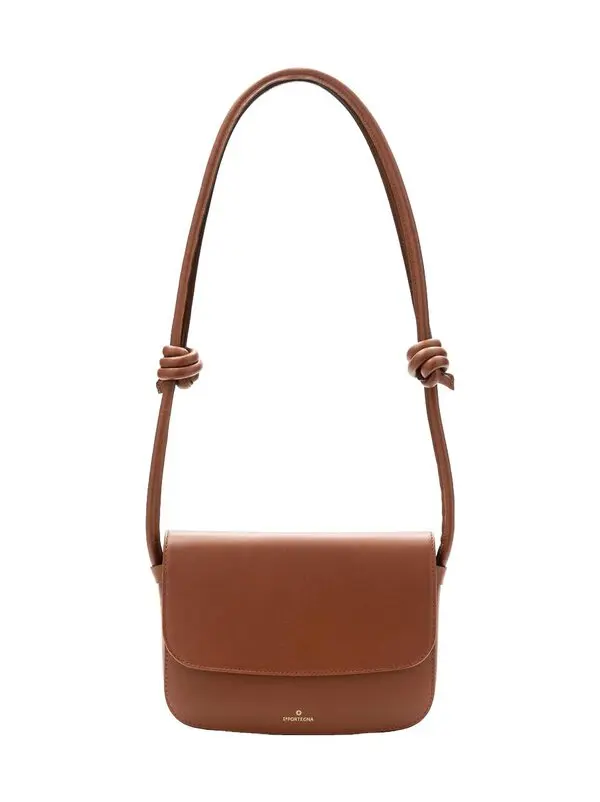 LA PORTEGNA Lucia Shoulder Bag With Knots - Brown