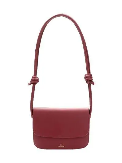 LA PORTEGNA Lucia Shoulder Bag With Knots - Cherry