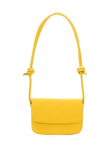 LA PORTEGNA Lucia Shoulder Bag With Knots - Yellow