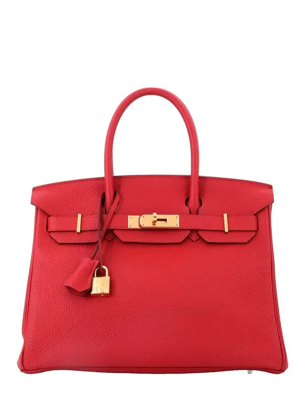 Hermès Birkin Handbag Red Togo With Gold Hardware 30 - Vermillon