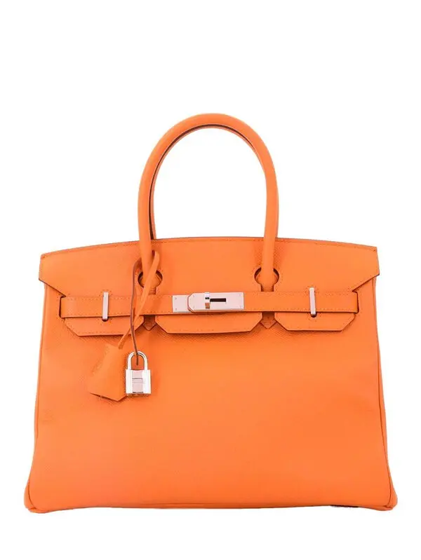 Hermès Birkin Handbag Orange Epsom With Palladium Hardware 30 - Orange H