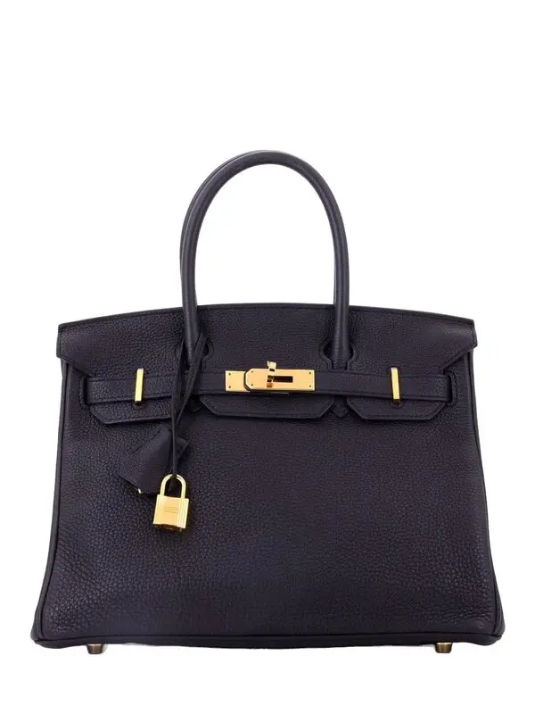 Hermès Birkin Handbag Black Togo 30 With Gold Hardware - Noir