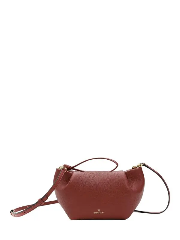 LA PORTEGNA Martita Small Leather Clutch Bag - Raspberry