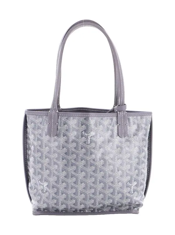 Goyard Anjou Reversible Mini Tote Coated Canvas - White