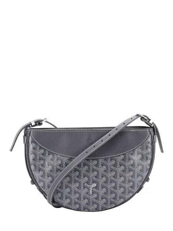 Goyard Hirondelle Shoulder Bag Coated Canvas And Leather - Gray