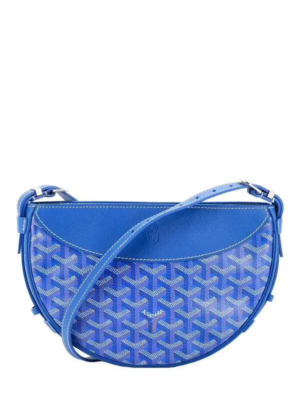 Goyard Hirondelle Shoulder Bag Coated Canvas And Leather - Blue