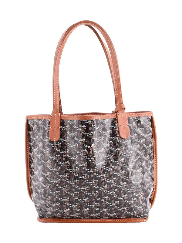 Goyard Anjou Reversible Mini Tote Coated Canvas - Brown