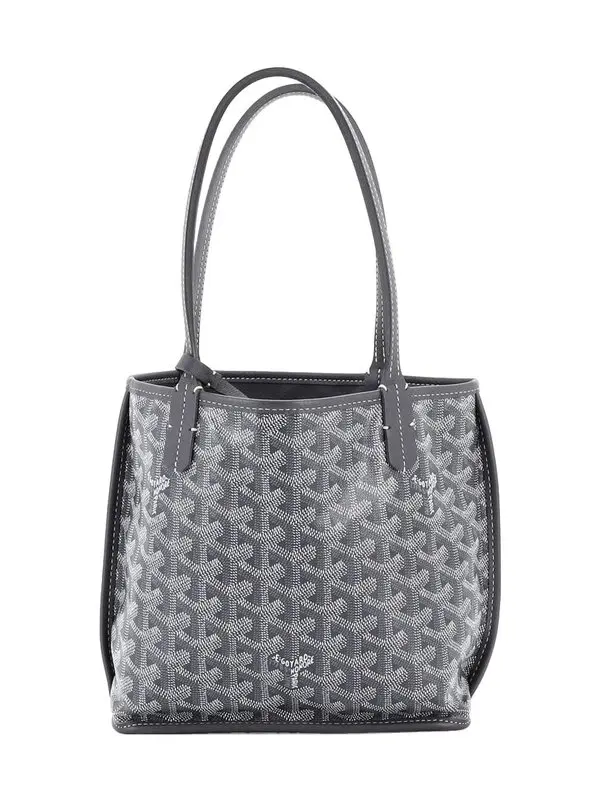 Goyard Anjou Reversible Tote Coated Canvas Mini - Gray