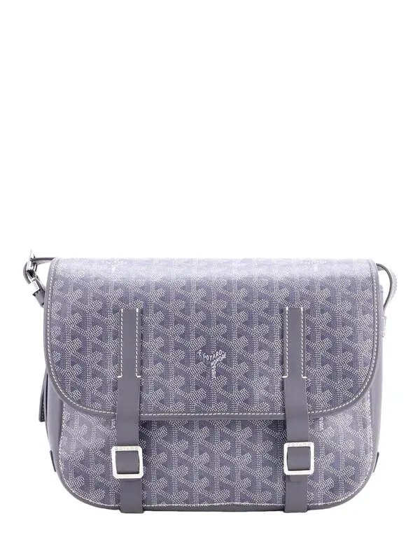 Goyard Belvedere Messenger Bag Coated Canvas Mm - Gray