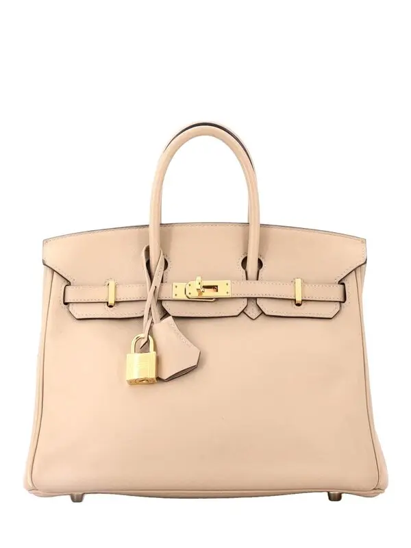 Hermès Birkin 25 Handbag Light Swift With Gold Hardware - Trench