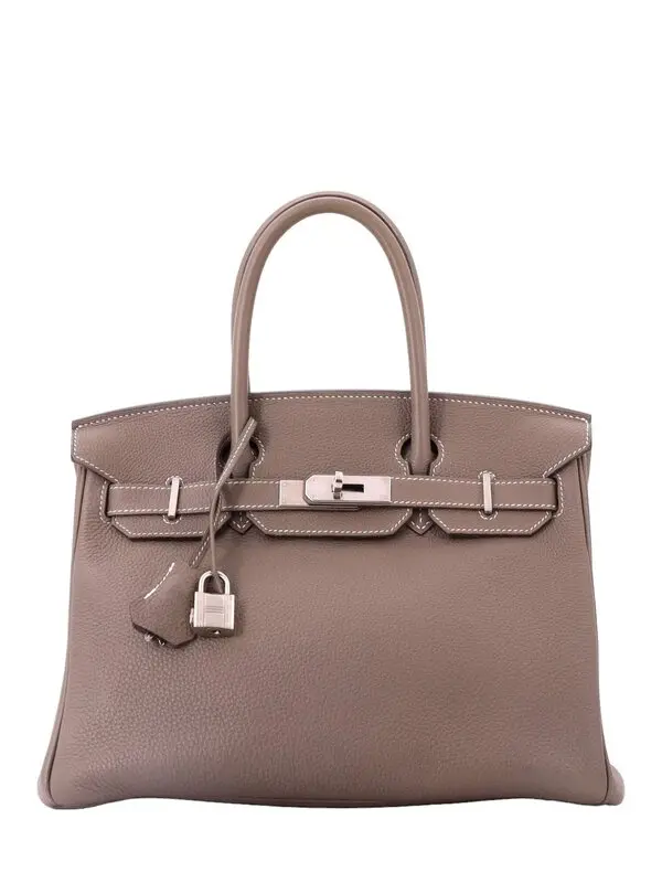 Hermès Birkin Handbag Grey Togo With Palladium Hardware 30 - Etoupe
