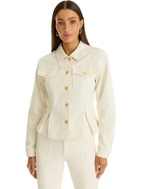 THE NOLI SHOP Bethanie Denim Jacket - Ivory