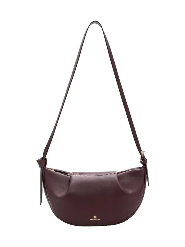 LA PORTEGNA Claudia Adjustable Strap Shoulder Bag - Burgundy