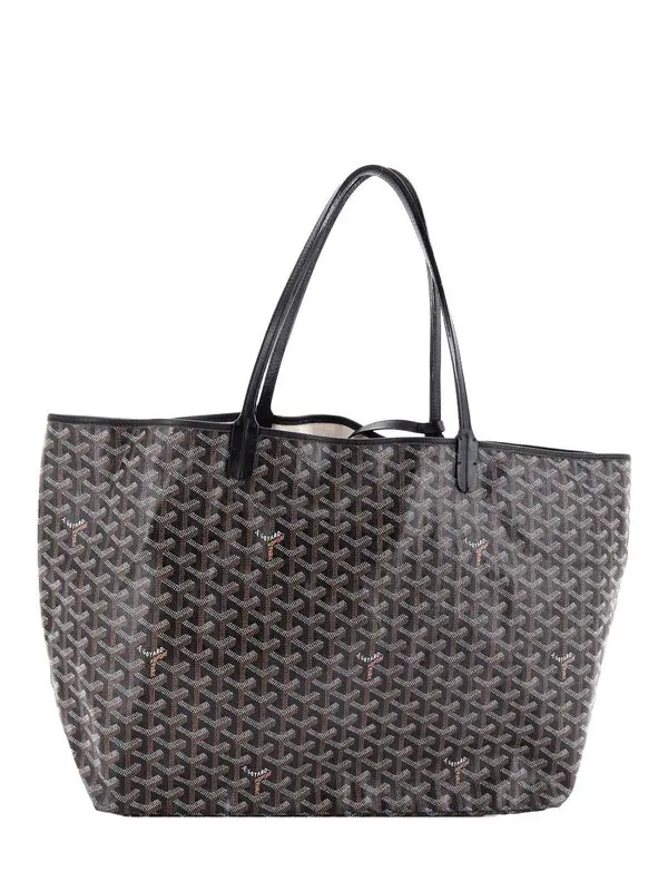 Goyard Saint Louis Gm Tote Claire Voie Coated Canvas - Black