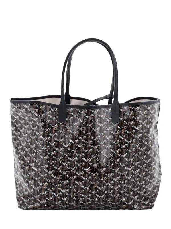 Goyard Saint Louis Gm Coated Canvas Tote - Black
