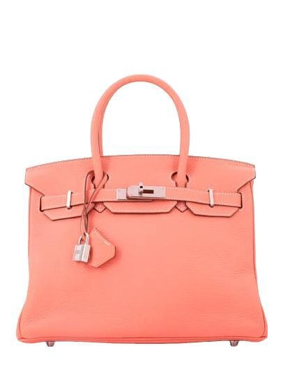Hermès Birkin Handbag Pink Clemence With Palladium Hardware 30 - Orange