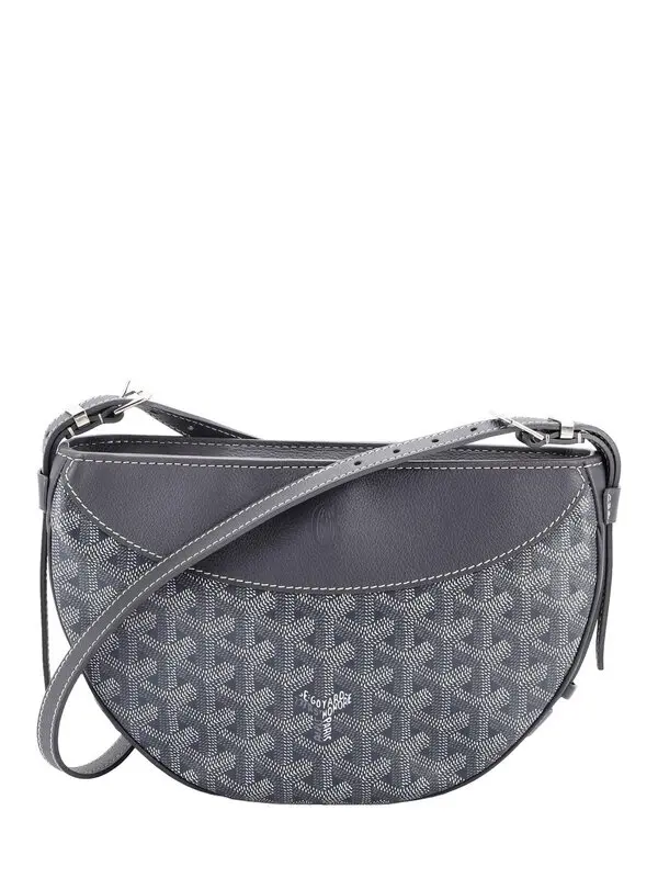 Goyard Hirondelle Shoulder Bag Coated Canvas And Leather - Gray