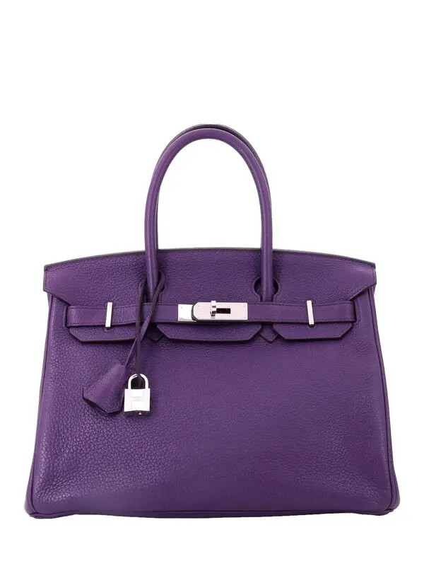 Hermès Birkin 30 Handbag Purple Togo With Palladium Hardware - Ultraviolet