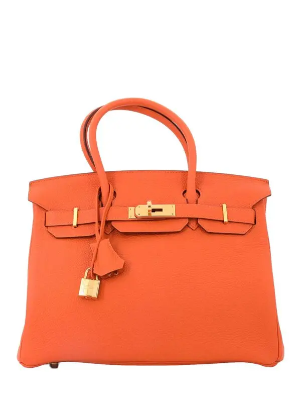 Hermès Birkin 30 Handbag Orange Togo With Gold Hardware - Orange H