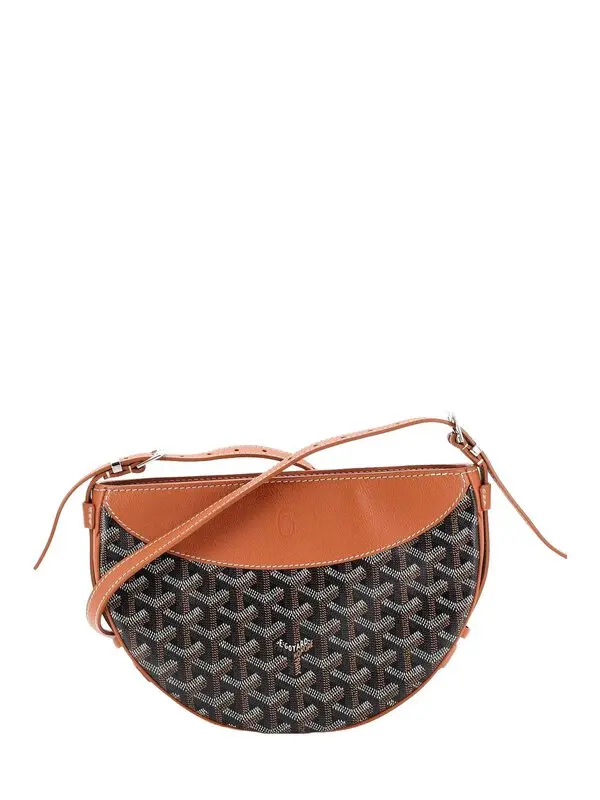 Goyard Hirondelle Shoulder Bag Coated Canvas And Leather - Brown
