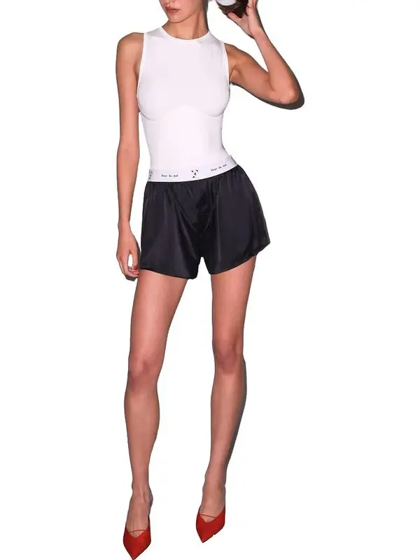 FLEUR DU MAL Hourglass Rib Bodysuit - Ivory