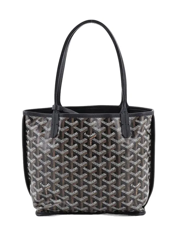 Goyard Anjou Reversible Mini Tote Coated Canvas - Black