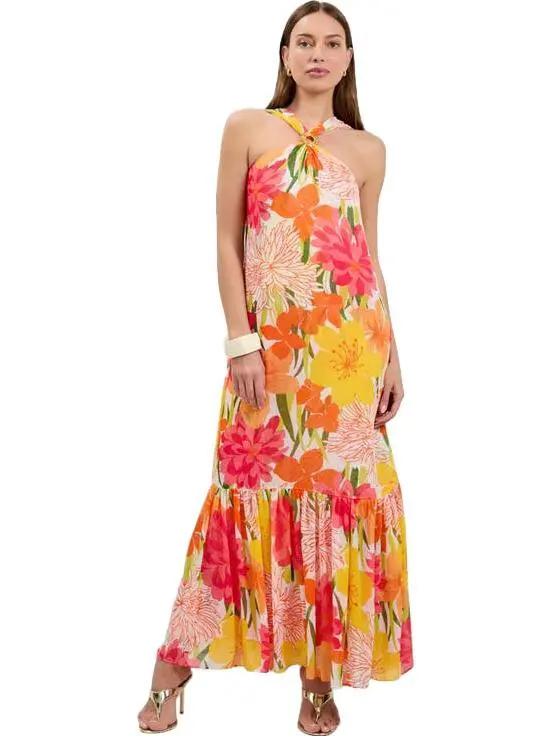 Trina Turk Sleeveless Maxi Dress With Twist Front Hardware - Como