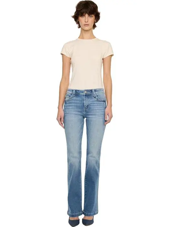 KANCAN Abigail Mid-rise Bootcut Stretch Jeans - Medium Dark