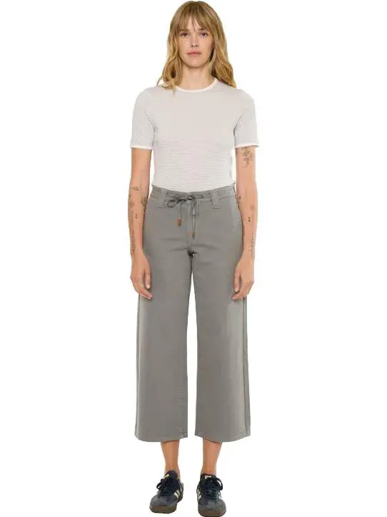 KANCAN High Rise Crop Wide Leg Pants - Olive