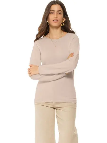MONTICELLI CASHMERE Ultralight Pure Cashmere Raglan Crewneck Sweater - Beige