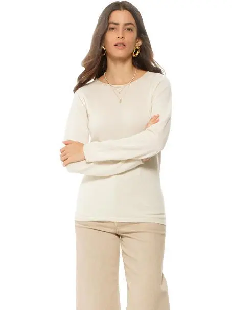 MONTICELLI CASHMERE Ultralight Pure Cashmere Raglan Crewneck Sweater - Milk White