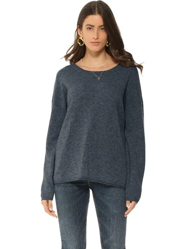 MONTICELLI CASHMERE Pure Cashmere Lightweight Crewneck Sweater - Charcoal