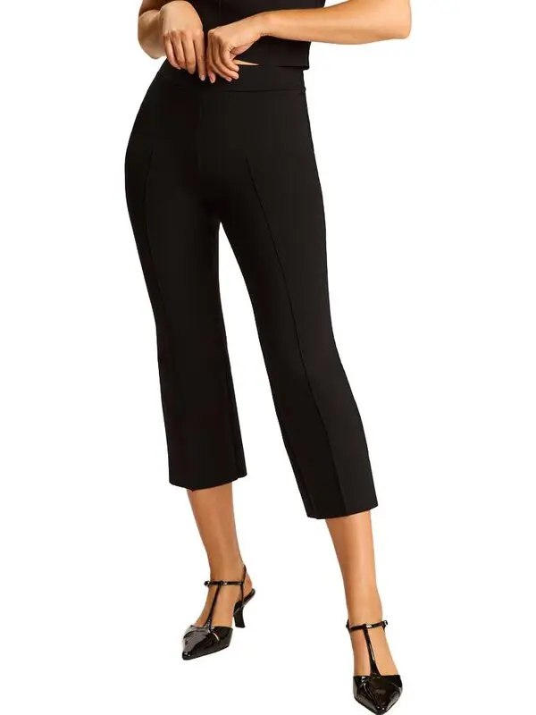 Commando Ceo Neoprene Pintuck Crop Pants - Black