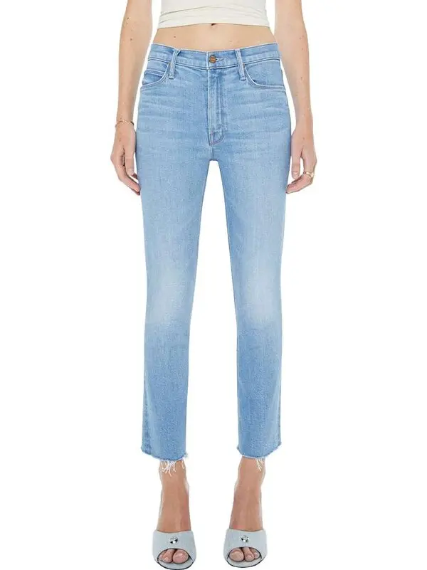 MOTHER The Dazzler Raw Hem Mid-rise Jeans - Satisfy Your Cravings